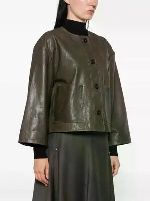 Max Mara Button-up Wide-sleeve Jacket