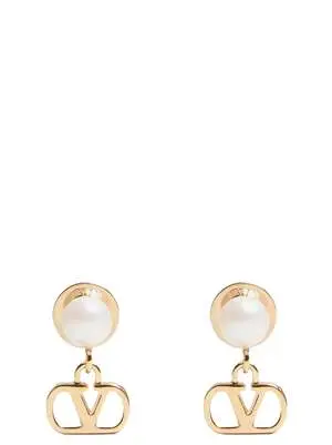 Valentino Garavani Vlogo Signature' Earrings - Gold