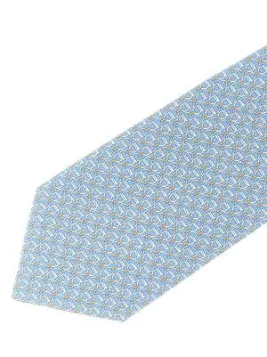 FERRAGAMO Intreccio' Tie - Blue