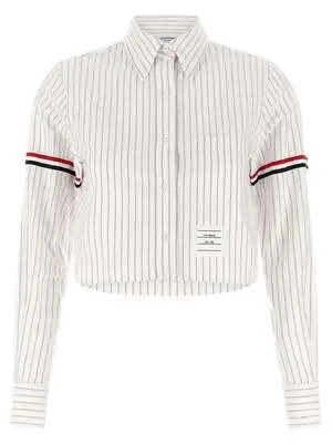 Thom Browne 4bar' Cropped Shirt - White