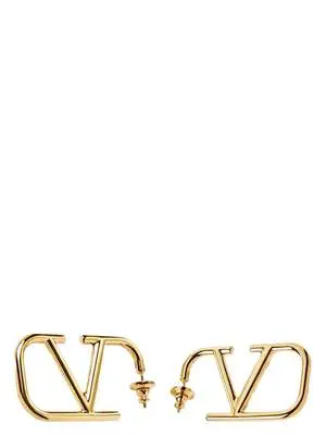 Valentino Garavani Vlogo Signature Open Hoop Earrings - Gold