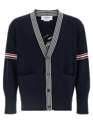 Thom Browne Navy Cotton Lobster Inlay Cardigan
