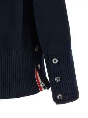 Thom Browne Navy Cotton Lobster Inlay Cardigan