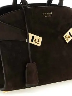 FERRAGAMO Hug Th Handbag - Brown