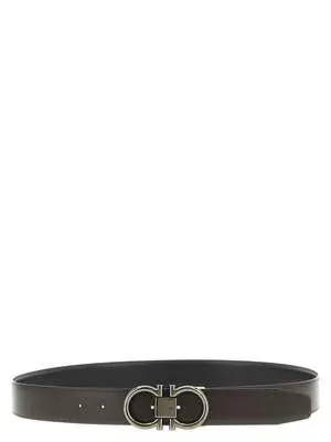 FERRAGAMO Double Gancini' Reversible Belt