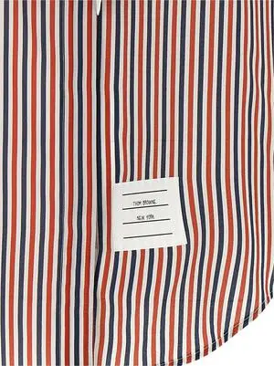 Thom Browne Striped Silk Crepe De Chine Shirt With Removable Lavallière Collar - Multicolor