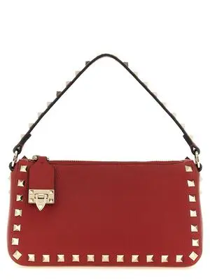 Valentino Garavani Rockstud Small Shoulder Bag - Red
