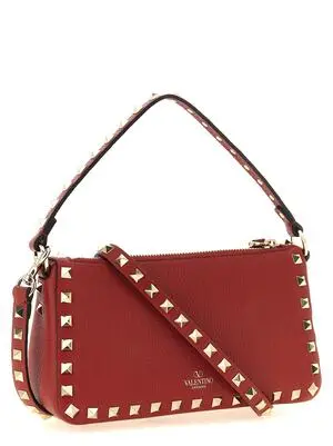 Valentino Garavani Rockstud Small Shoulder Bag - Red