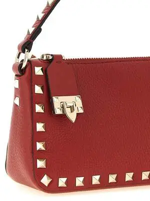 Valentino Garavani Rockstud Small Shoulder Bag - Red