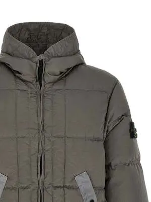 Stone Island Crumpled Effect Down Jacket