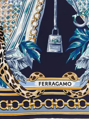 FERRAGAMO Felindra' Scarf - Blue