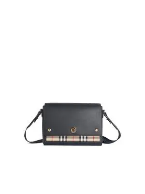 Burberry Medium Note Leather Bag - Black
