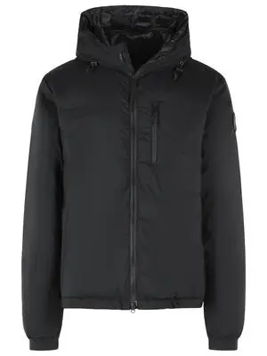 Canada Goose Lodge' Hooded Down Jacket In Polyamide - Black