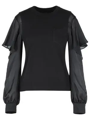 Sacai Cotton T-shirt - Black