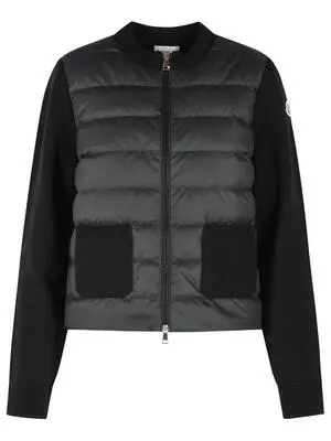 Moncler Tricot' Virgin Wool Cardigan - Black