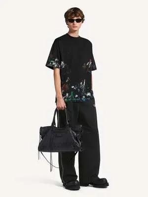Balenciaga Le City Bag Large In Arena Lambskin - Black