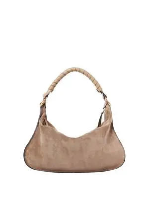 Chloé Small Marcie Shoulder Bag In Suede Leather - Brown