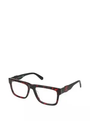 Calvin Klein Tortoiseshell-effect Rectangle-frame Glasses