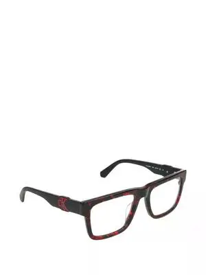 Calvin Klein Tortoiseshell-effect Rectangle-frame Glasses