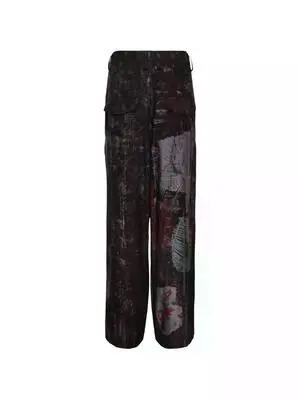 Y’s Graphic-print Wide-leg Trousers