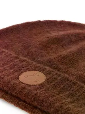 VIVIENNE WESTWOOD Fluffy Logo-patch Beanie Hat