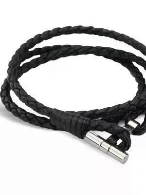 TOM FORD Braided Leather Necklace - Black