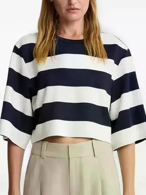 Smythe Striped Cropped T-shirt