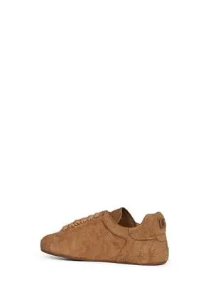 Dolce & Gabbana Light Brown Suede Split Leather Portofino Soft Sneakers