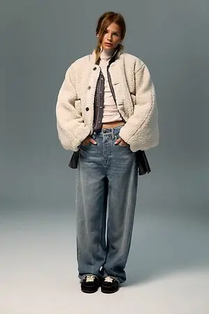 Free People We The Free Hawthorne Reversible Cocoon Jacket - Iris Combo