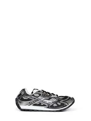 Bottega Veneta Black And Silver Lightweight Technical Fabric And Mesh Orbit Sneakers