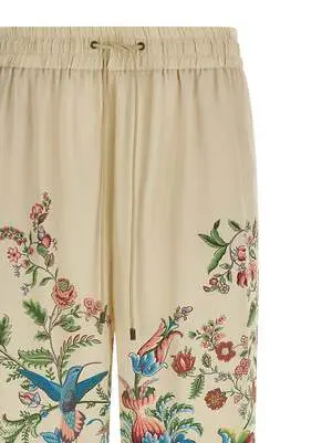 Etro Flora And Fauna Printed Trousers - Cream