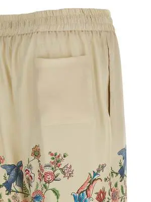 Etro Flora And Fauna Printed Trousers - Cream