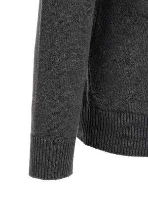 Stone Island Crew Neck Wool Blend Sweater - Gray