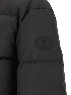 Burberry Snowdon Down Jacket With Check Detail