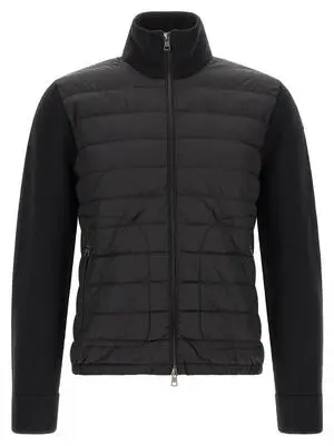 Moncler Quilted Down-filled Cardigan - Black