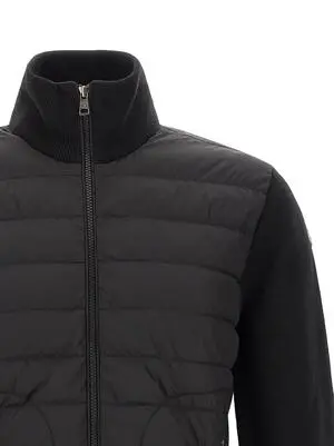 Moncler Quilted Down-filled Cardigan - Black