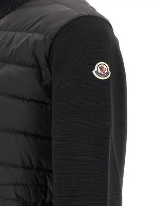 Moncler Quilted Down-filled Cardigan - Black