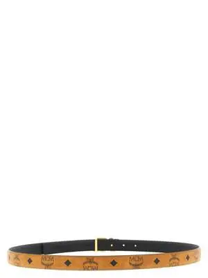 Mcm Logo Buckle Belt
