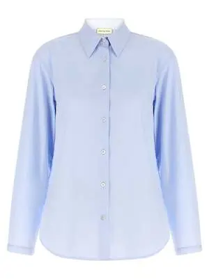 Dries Van Noten Chloris" Embroidered Cuff Shirt - Blue