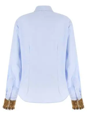 Dries Van Noten Chloris" Embroidered Cuff Shirt - Blue