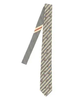 Dries Van Noten Silk Jacquard Tie With Floral Motifs - Multicolor