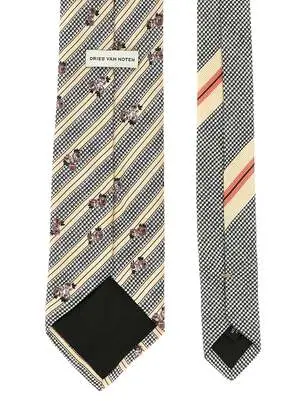 Dries Van Noten Silk Jacquard Tie With Floral Motifs - Multicolor