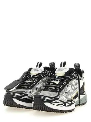 Off-White Be Right Back' Technical Mesh & Leather Sneakers - Multicolor