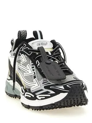 Off-White Be Right Back' Technical Mesh & Leather Sneakers - Multicolor