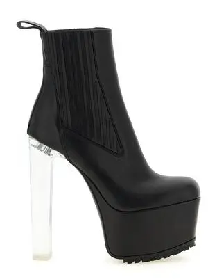 Rick Owens Beatle Kiss Ankle Boots - Black