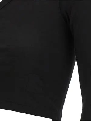 Rick Owens Ziggy One-shoulder Cropped Top With Ribbon Detail - Black