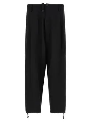 Yohji Yamamoto New Standard Wallet" Wool Trousers - Black