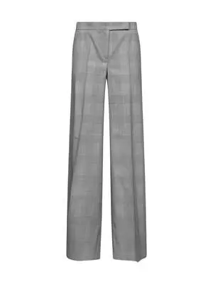 MAX MARA Max Mara Women Grey Glen Plaid Wool Mxmnetto Trousers