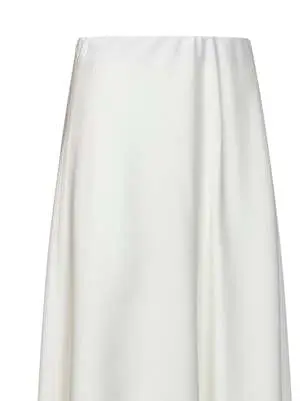 Brunello Cucinelli White Twill Flute Skirt