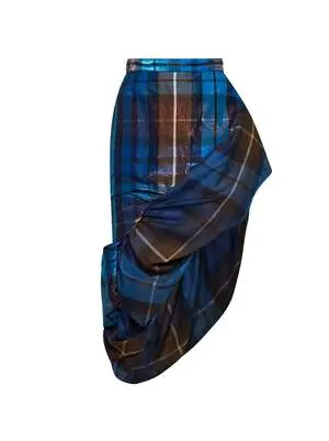 VIVIENNE WESTWOOD Asymmetric Tartan Midi Skirt - Multicolor